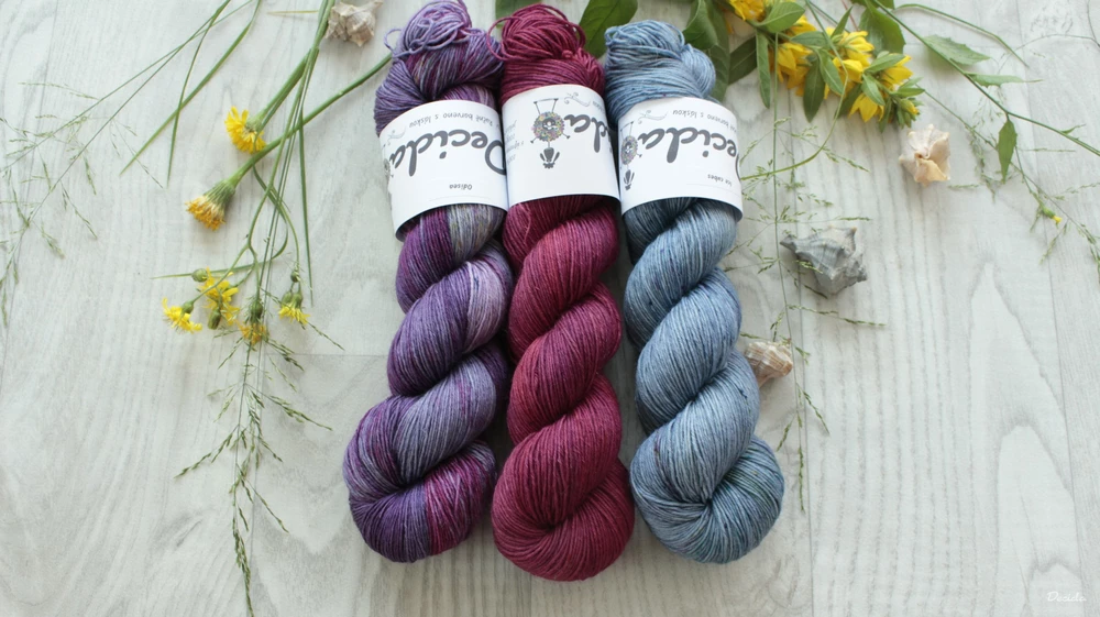"Set 13" 300g - extra MERINO se sw 3mm | Decida - luxusní ručně barvené ...